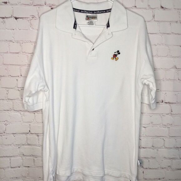 Disney | Shirts | Vtg Waltdisney World Mens White Mickey Mouse Logo ...